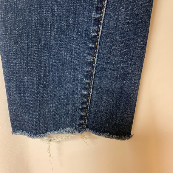 LOFT | Jeans | Loft Modern Straight Jeans Distressed Raw Hem 0 | Poshmark